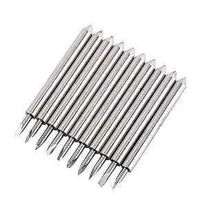 Cutter Blades 10pcs Precision Cutter Plotter Cutting Blades Cemented Carbide Blade Craft Cutter for Vinyl Cutting 30 deg 45 deg 60 deg(30°)
