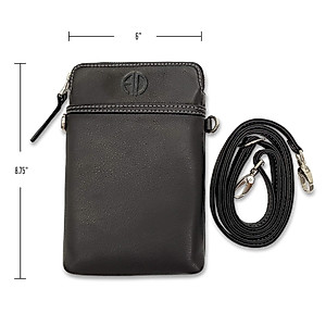 ALICIA DAKTERIS Handcrafted Italian Leather Small Crossbody Travel Bags for Passport, Cards, Phone Safety