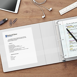 Staples 82684 Heavy Duty 1 1/2-Inch 3-Ring View Binder White (24677)