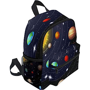 Solar System Planets Kids Backpack Toddler Girls Boys Preschool School Bag Casual Travel Daypack Bookbag Schoolbag for Junior Primary Nursery kindergarten Children Students
