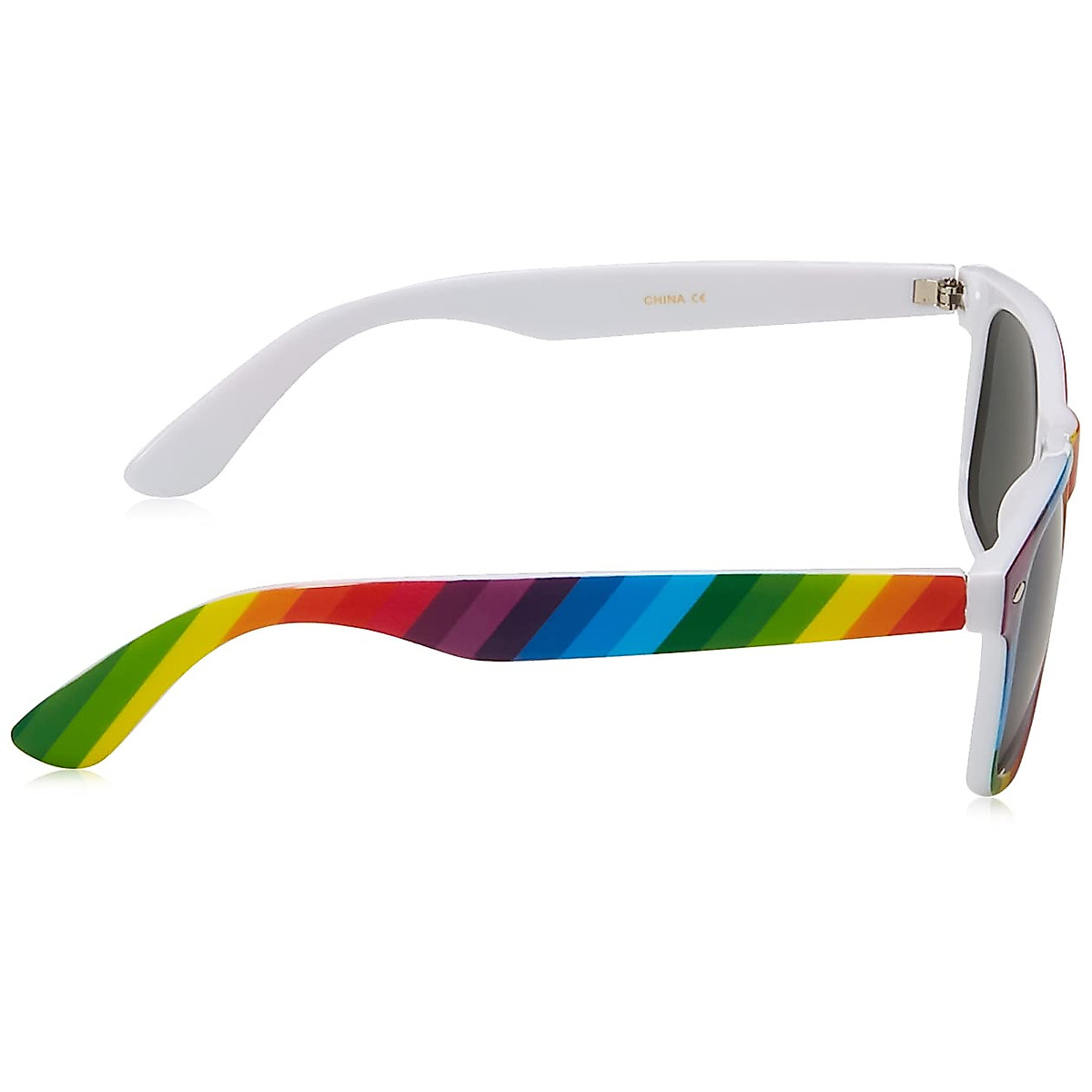 Retro Optix Sunglasses Classic 80's Vintage Style Design (Rainbow, Smoke)