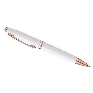 CROSS WHITE MEDALIST AND 23KT ROSE GOLD BALLPOINT PEN