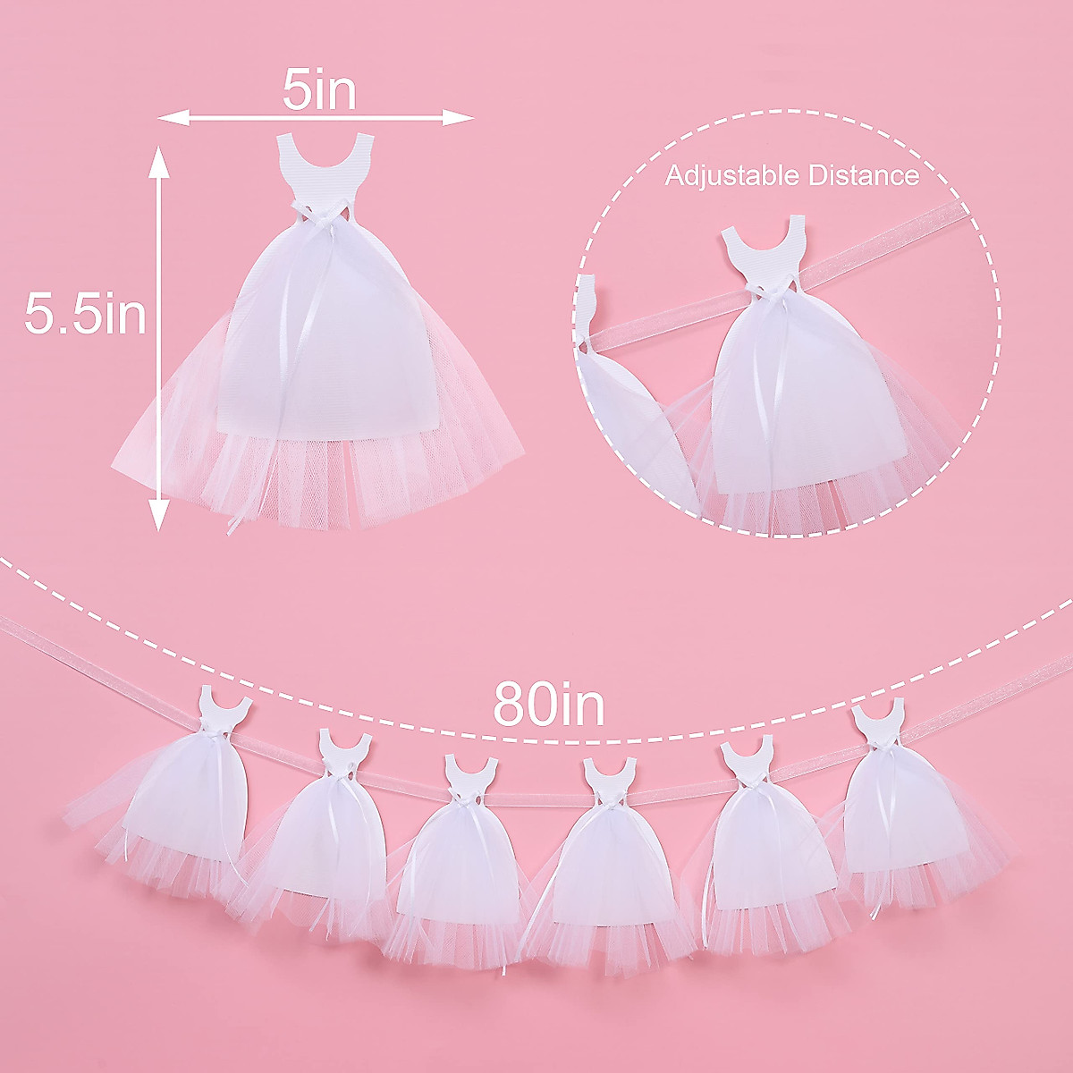 Bridal Shower Decoration Wedding Banners,Core Decorations for the Bride and Groom, Bridal Shower Decorations.Bride to Be Chair Banner, Bridal Shower Decoration (Bridal wedding dress)