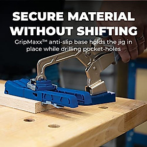 Kreg KPHJ320 Pocket-Hole Jig 320 - Small, Durable Jig for Tight Spaces - Create Perfect, Rock-Solid Joints - Easily Adjustable Drill Guides - For Materials 1/2" to 1 1/2" Thick