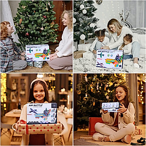 FFHAOYHAO Airplane Toy Bubble Catapult Plane for Kids One-Click Ejection Foam Planes Blaster with 8 Glider Foam Planes, 8 Foam Darts, Outdoor Launcher Toys for 3 4 5 6 7 8 Years Old Boys