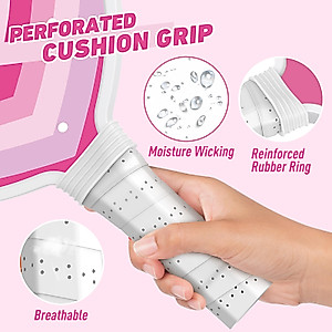 Sprypals Pickleball Paddles, Pink Pickleball Set of 4 with 4 Premium Wood Pickleball Paddles, 4 Balls and 1 Carry Bag Ergonomic Cushion Grip for Beginners & Intermediate Players Indoor & Outdoor