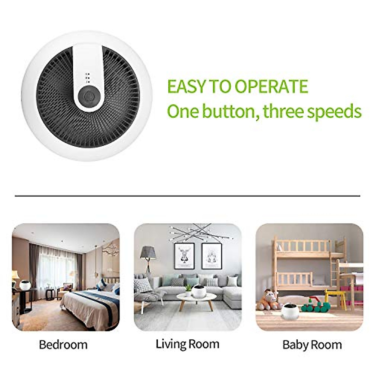 Diophros 3-in-1 Air Purifier with 3 Fan Speeds Ultra Quiet Air Clean for Home