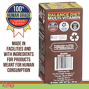 Licks Pill Free Dog Multivitamin - Dog Supplement with Vitamin C, D, and Calcium - Multivitamin Pet Supplies - Gel Packets - 30 Use