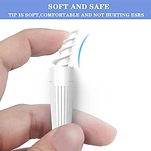 3 in 1 Ear Wax Removal Tool, Q-Grips Ear Wax Removal Reusable and Washable Replacement Soft Silicone Tips for Cleaner Earwax, Ear Wax Removal Kit Contains 3 Types of Ear Cleaner Tools （White）