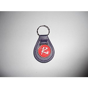 AMC RAMBLER R LOGO LEATHER KEYCHAIN - PURPLE