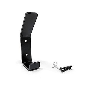 Bold MFG & Supply Metal Double Hook (3 Pack) - Modern, Industrial, Farmhouse, Black Hook, Steel Wall Slant Hook, Coat Hooks, Utility Bent Hook