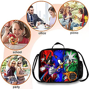 Cartoon Lunch Bag Insulated Lunch Box for Teens Students, Portable Large Capacity Bento Box for Boys Girls for Work Picnic School Travel