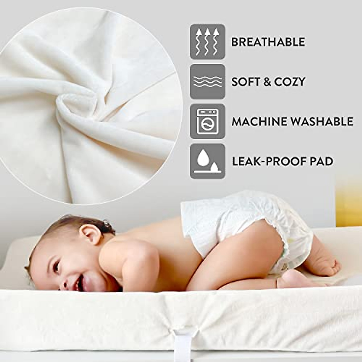 Prince Lionheart IllumiPAD Changing Pad, Cream