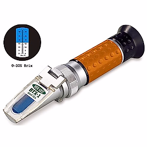 Vee Gee Scientific BTX-1 Handheld Brix Refractometer with ATC, 0-32% Brix Range, 0.2% Resolution, ±0.2% Accuracy, Industrial-Grade, 5-Year Warranty