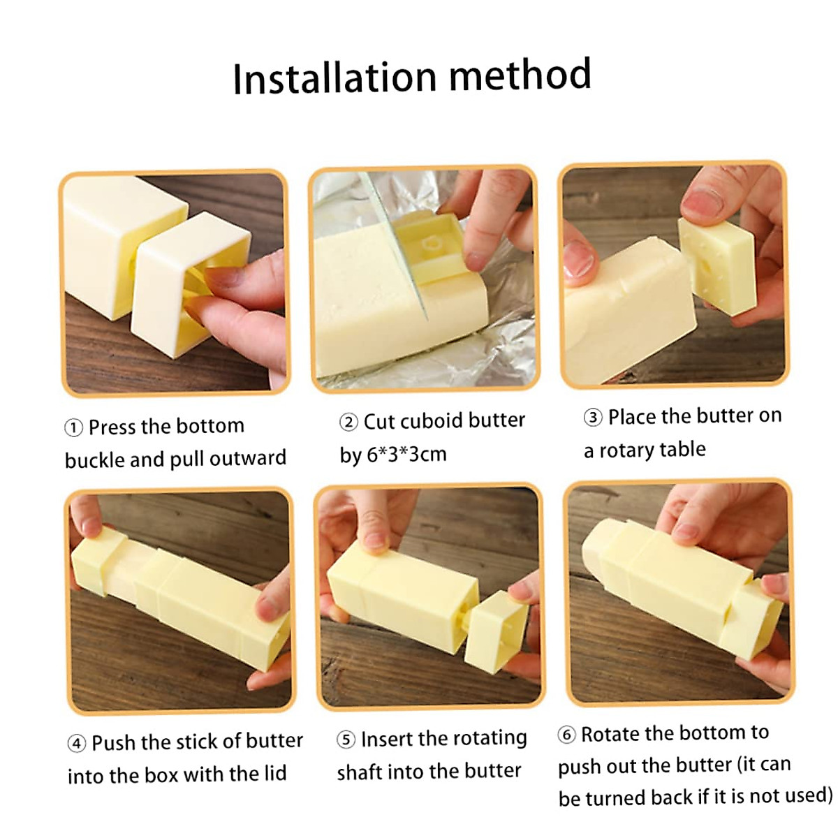 Butter Stick Holder Butter Dish Spreader Dispenser Rotary Butter Keeper with Lid for Corn Butter Dishes