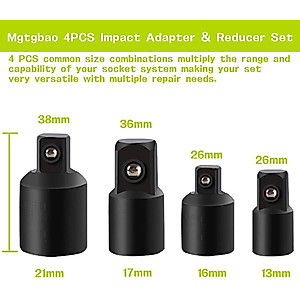 12pcs Drill Socket Adapter and Reducer Set, Extension Set Turns Power Drill Into High Speed Nut Driver. 1/4", 3/8", and 1/2" Drive …