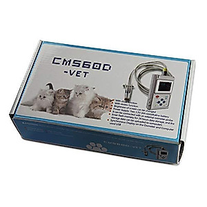 CONTEC Veterinary Handheld CMS60D-Vet Pulse Tester Pulse Oxygen Saturation and Pulse Rate Tongue Probe Pets/Animals/cat/Dog with PC Software
