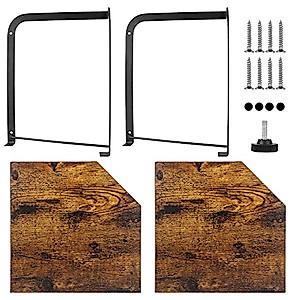 Cabinet Corner Shelves 2-Tier Kitchen Counter Corner Shelf Small Wood Countertop Organizer Shelves Spice Rack and Storage Racks for Bathroom Office and Living Room