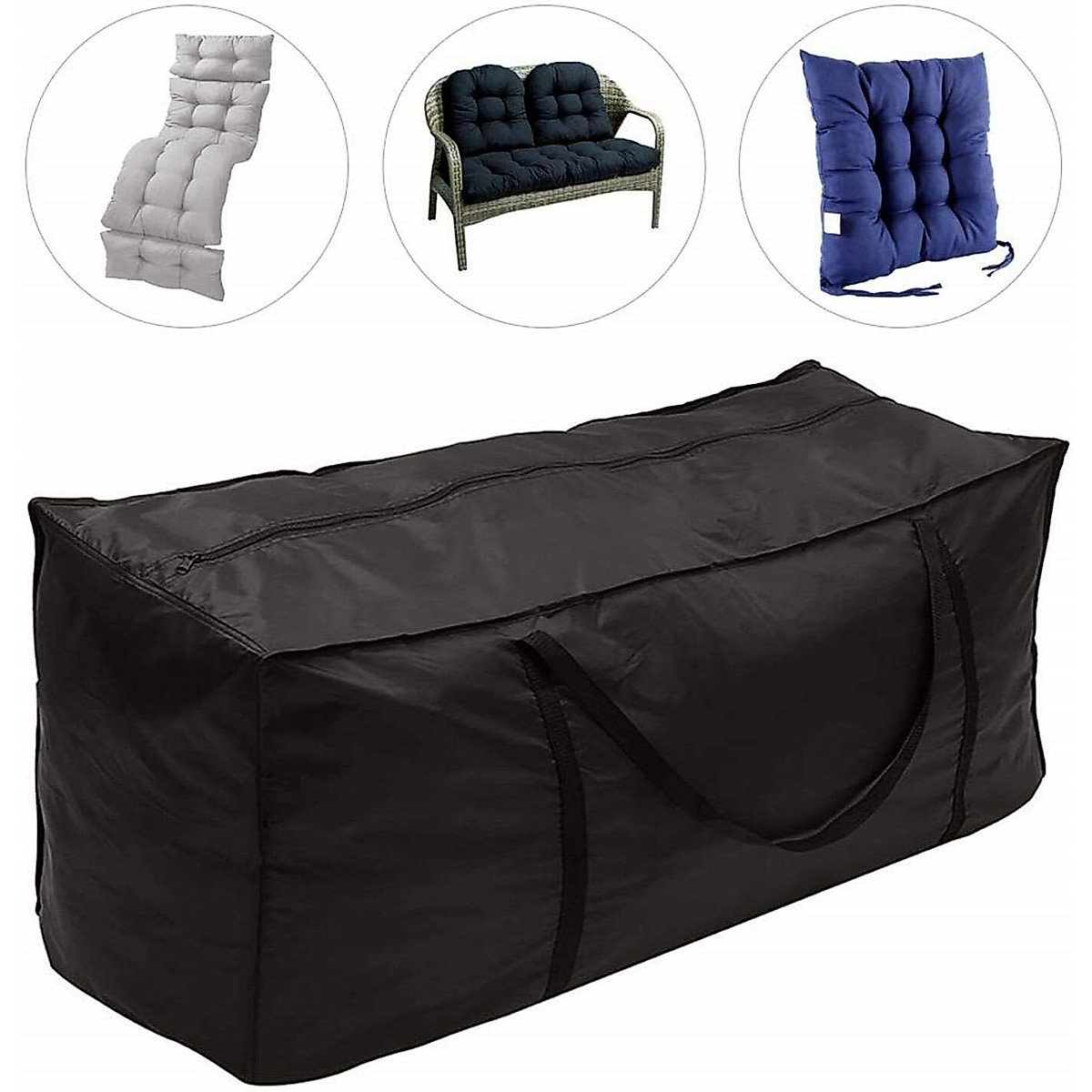 Patio Cushion Storage Bag 68” L x 30” W x 20” H, Waterproof Outdoor Cushion Furniture Storage Bag, Patio Cushion Cover Bag with Handle and Zipper, Extra Large Christmas Tree Storage Bag for Home