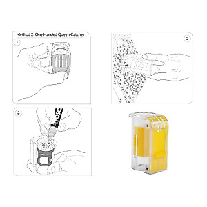 Queen Bee Marking Kit - Includes 5 Posca Marking Pens, One Handed Queen Catcher, Stainless Steel Queen Clip, Marking Plunger and Push Catcher