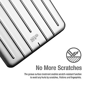 Silicon Power 1TB B75 Rugged Portable External SSD USB 3.2 Gen 1 (USB3.0) Write 430MB/s with USB Type A to Type C Connector, Silver