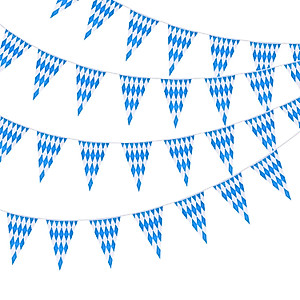 TUPARKA Oktoberfest Decorations Kit Octoberfest Party Supplies for Oktoberfest Decor Oktoberfest German Party Decorations, Includes Oktoberfest Bavarian Tablecloth Sign Flag Pennant Banner