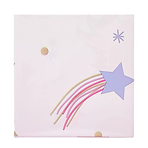 BLUE PANDA 3 Pack Pink Plastic Space Table Cover for Girls Outer Space Birthday Party Supplies (54 x 108 in)