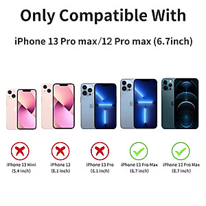 VEGO Compatible for iPhone 13 Pro Max Case & iPhone 12 Pro Max Stand Case with Slide Camera Cover, Built-in 360° Rotate Magnetic Ring Kickstand Heavy Duty Protective Cover Case - Blue