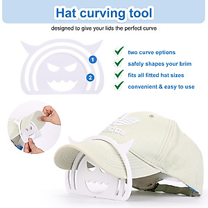 Hat Washer for Baseball Caps - 2 Pack Hat Washer for Washing Machine, Hat Cleaner, Hat Storage for Adult/Kid'S Hat Dishwasher Holder, Hat Protector Racks, Including 2 Pack Hat Bill Shaper, White