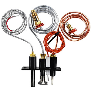 Zhenx 4021-737 Propane Gas Fireplace Assembly, Replacement for 485-511A Fireplaces and Stoves