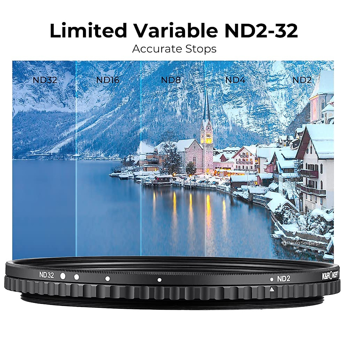 77mm Variable ND2-32 & CPL Lens Filters Kit (2 Pcs) 1-5 Stops Variable ND Lens Filter & Polarizing Filter with 28 Layer Coated (Nano-X Series)