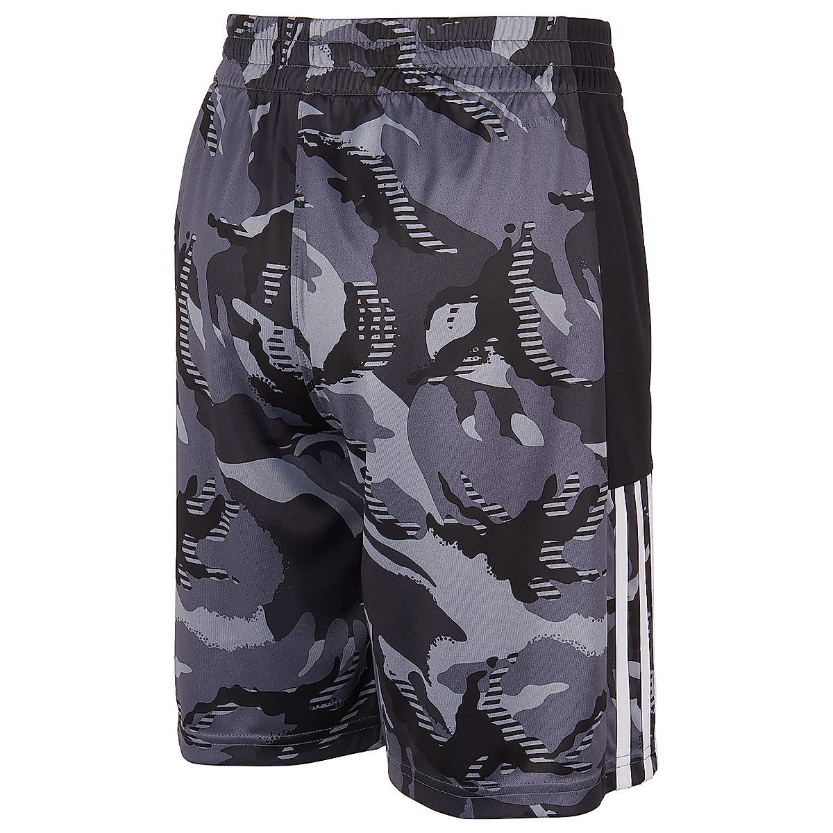 adidas Boys' AEROREADY Action Camo Shorts, Black, Small (8)
