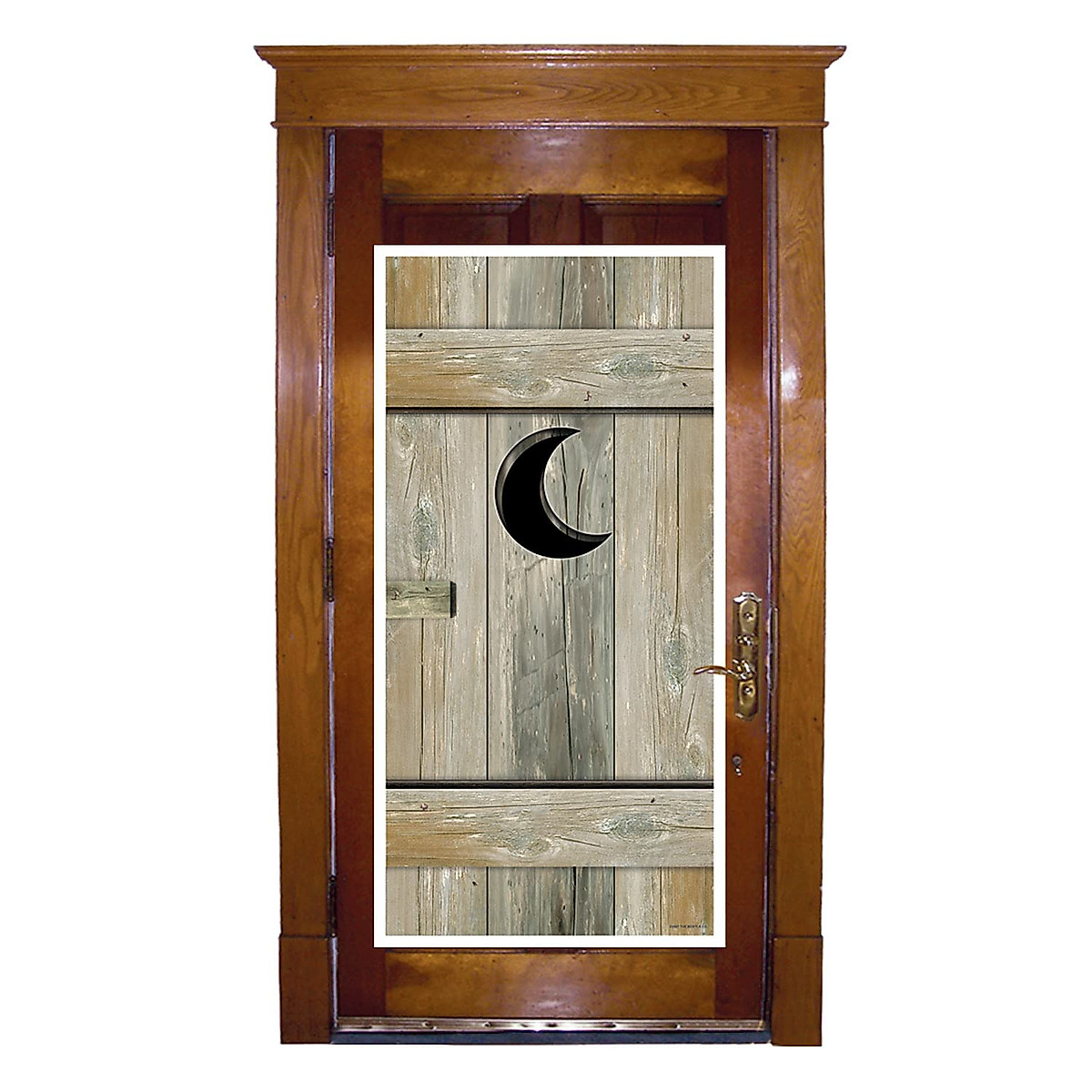 Beistle Plastic Outhouse Door Covers, 5’ x 30", Set of 2 - Rustic Desert-Themed Bathroom Decoration for Country Cowboy Setting, Old Wild West Parties, Western Party Décor