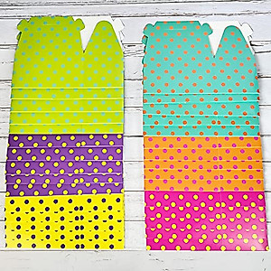ONE MORE 30-Pack Gable Candy Treat Boxes,Small Goodie Gift Boxes for Wedding and Birthday Party Favors Box 6.2 x 3.5 x 3.5 inch,Pack of 30