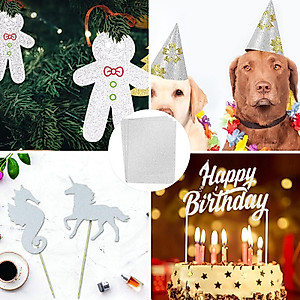 SHUESS Silver Glitter Cardstock Paper 12 x 12, 100 Sheets Glitter Cardstock Paper Silver, 250 GSM Thick Glitter Card Stock, Silver Glitter Paper for Crafts, DIY Birthday, Wedding, Party Supplies