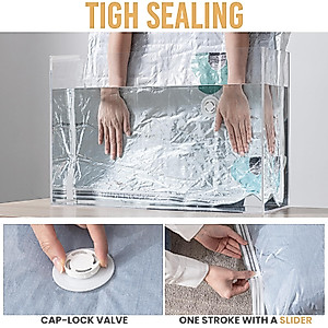 TAILI 6 Pack Vacuum Storage Bags for Comforter and Blankets, Jumbo Vacuum Seal Bags for Bedding 40x31 Inch, Space Saver Bags for Clothes, Pillows, Saving More Closet Space