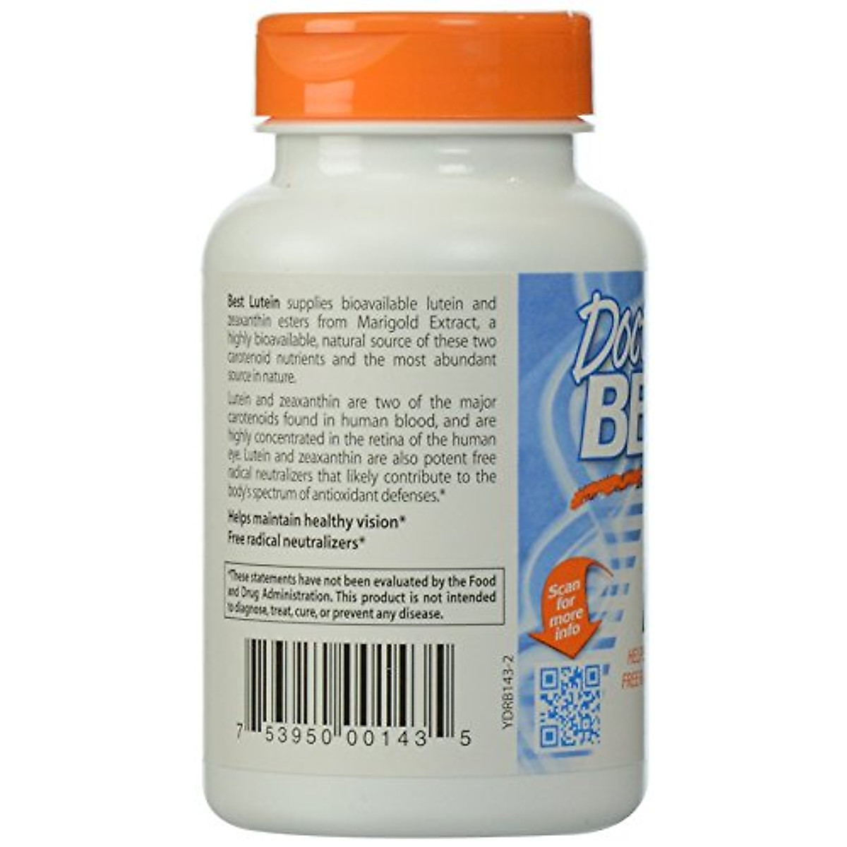 Doctor's Best Lutein with OptiLut, Non-GMO, Vegan, Gluten Free, Soy Free, Eye Health, 10 mg, 120 Veggie Caps