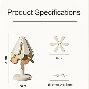 Viscogrip Silicone Trivet for Hot Dishes, Tree Shape Trivet Set, Tree Coasters Heat Resistant, Stackable Design for Kitchen Decor, Water and Stain Resistant, Easy to Clean, 3 Trivets + 1 Stand(Base)