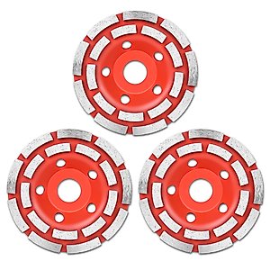 TOOLEAGUE 4.5 Inch Diamond Concrete Grinding Wheel for Angle Grinder,3 Pcs Diamond Cup Grinder Wheel for Grinding and Polishing Stone Concrete Surface, Stones, Cement, Marble