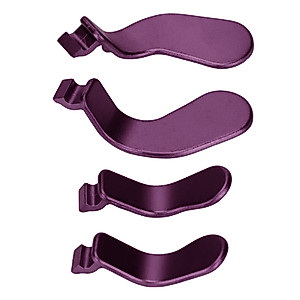 4PCS Controller Paddles for XboxOne Elite Controller Series, Stainless Steel Replacement Game Controller Interchangeable Paddles for XboxOne Elite Controller Series 2 Model 1797 (Purple)