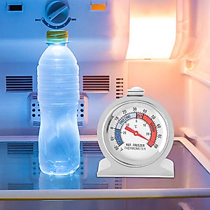 Stainless Steel Large Dial Freezer Refrigerator Thermometer Temperature Gauge Tool Kitchen Tool Accessory