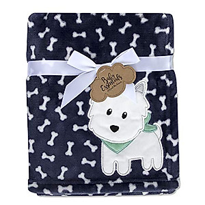 Plush Fleece Throw and Receiving Baby Blankets for Boys and Girls 30x36 (Fluffy Puppy)