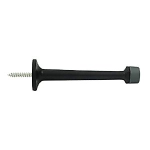 Deltana Baseboard Door Bumper,Solid Brass Black, 4" Length (BDS425U19)