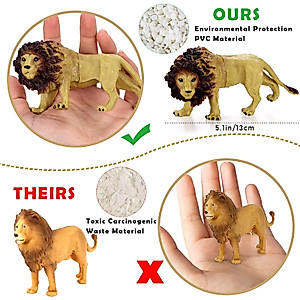 40PCS Large Animals Figures Toys Realistic Farm Animals Wild Zoo Animals Dinosaur Insect Sea Animals Figures Preschool Learning Playset for Toddlers Kids