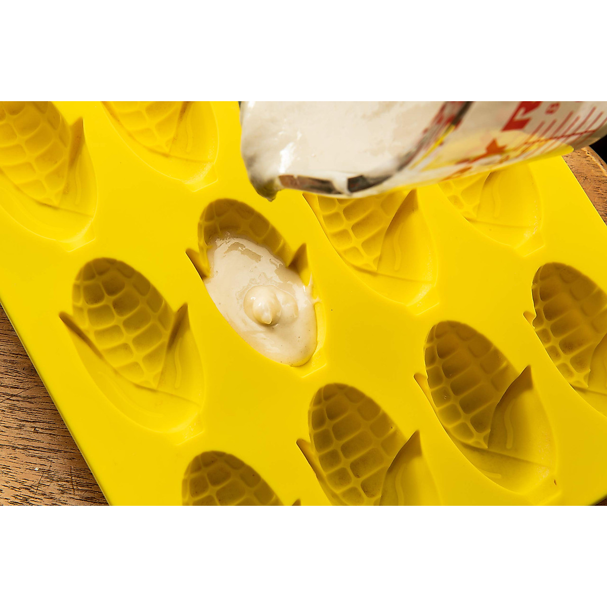 Mobi 12 Mini Corn Dogs Silicone Baking Mold, Yellow