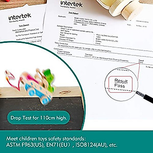 Baby Gift Wooden Toddler Pull Toy, Crocodile Drum Tapping Children's Toy, Baby dragging and Learning to Walk, Rope Traction Rope Crawling for Toddlers Ages 1+