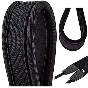 Soft Neoprene Camera Shoulder Neck Strap for Canon EOS R10 R7 M6 M50 Mark II Sony ZV-E1 ZV-E10 A7RV A6600 A6500 A6400 A6300 A6100 Fuji X-T4 X100V X-S10 Panasonic GX85 Olympus OM-5 OM-D E-M10 Mark III