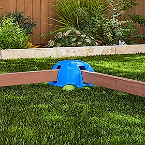 KidKraft Turtle Totter Wooden Adjustable Balance Beam for Toddlers with Squeaky Turtle and Wobble Board, Gift for Ages 2-5