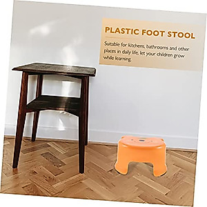 ULDIGI 2pcs Cartoon Plastic Stool Portable Step Stool Plastic Step Stool Stepping Stool for Toddlers Kitchen Step Stool Plastic Footstool Potty Training Step Bathroom Stool Low Stool