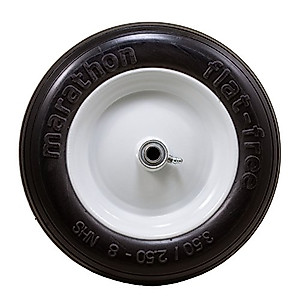 Marathon 3.50/2.50-8" Flat Free Tire on Wheel, 3" Hub, 5/8" Bearings